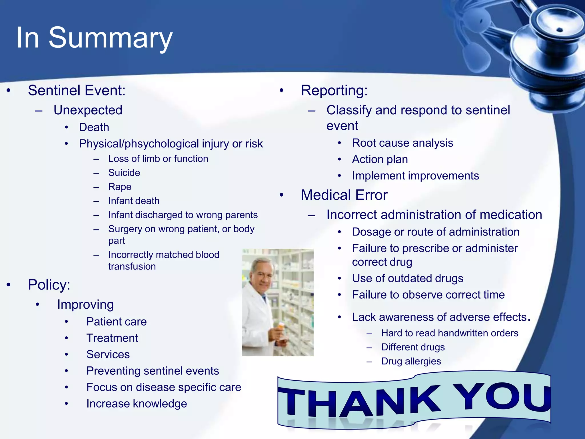 Powers Sentinel Event | PPTX