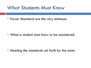Power Standards In Education | PPT