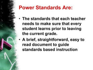 Power standards slideshow | PPT