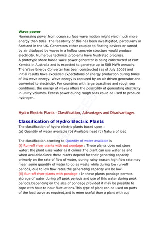 Power station or power plant and classification | PDF