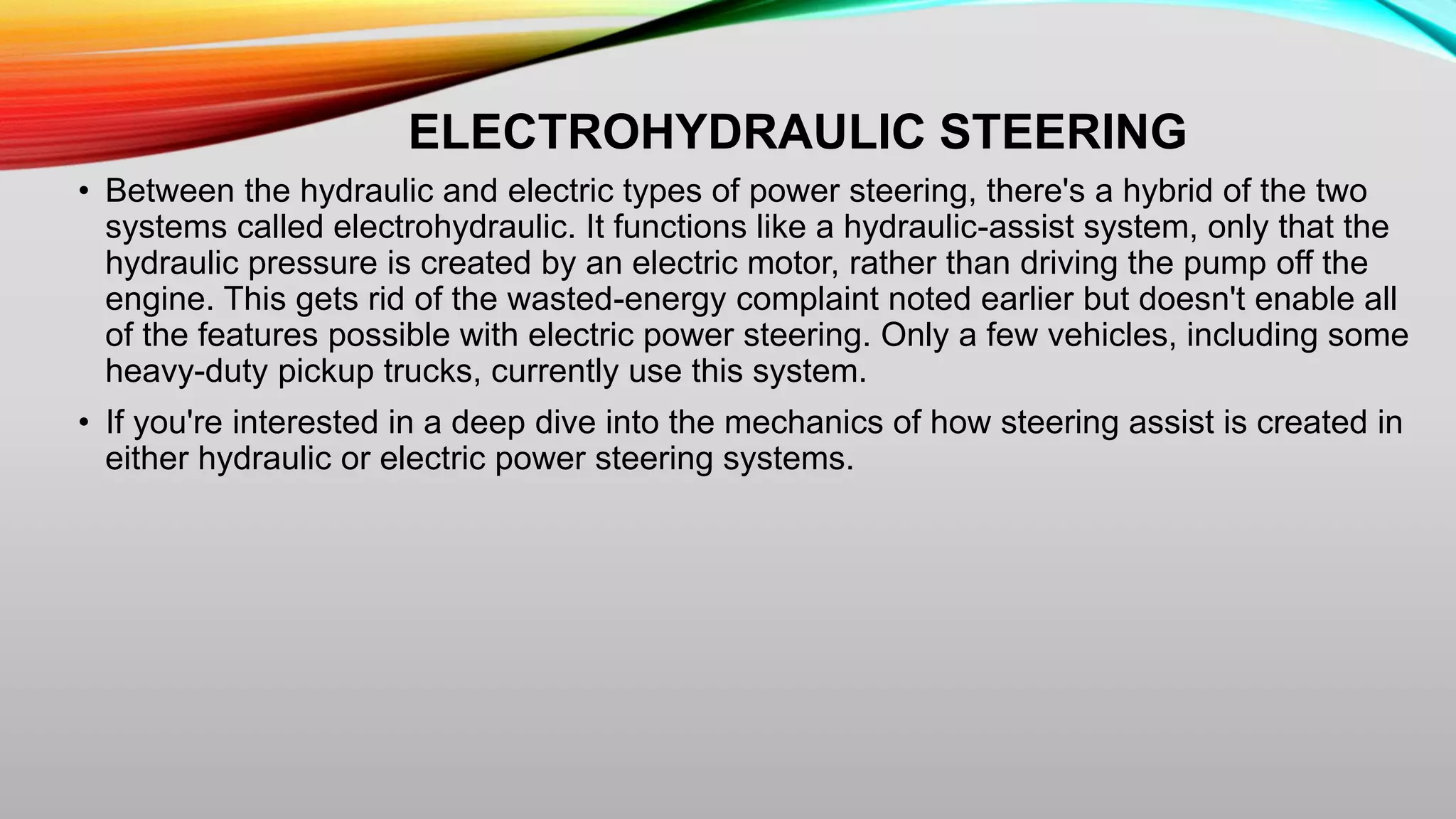 Power steering system | PPTX