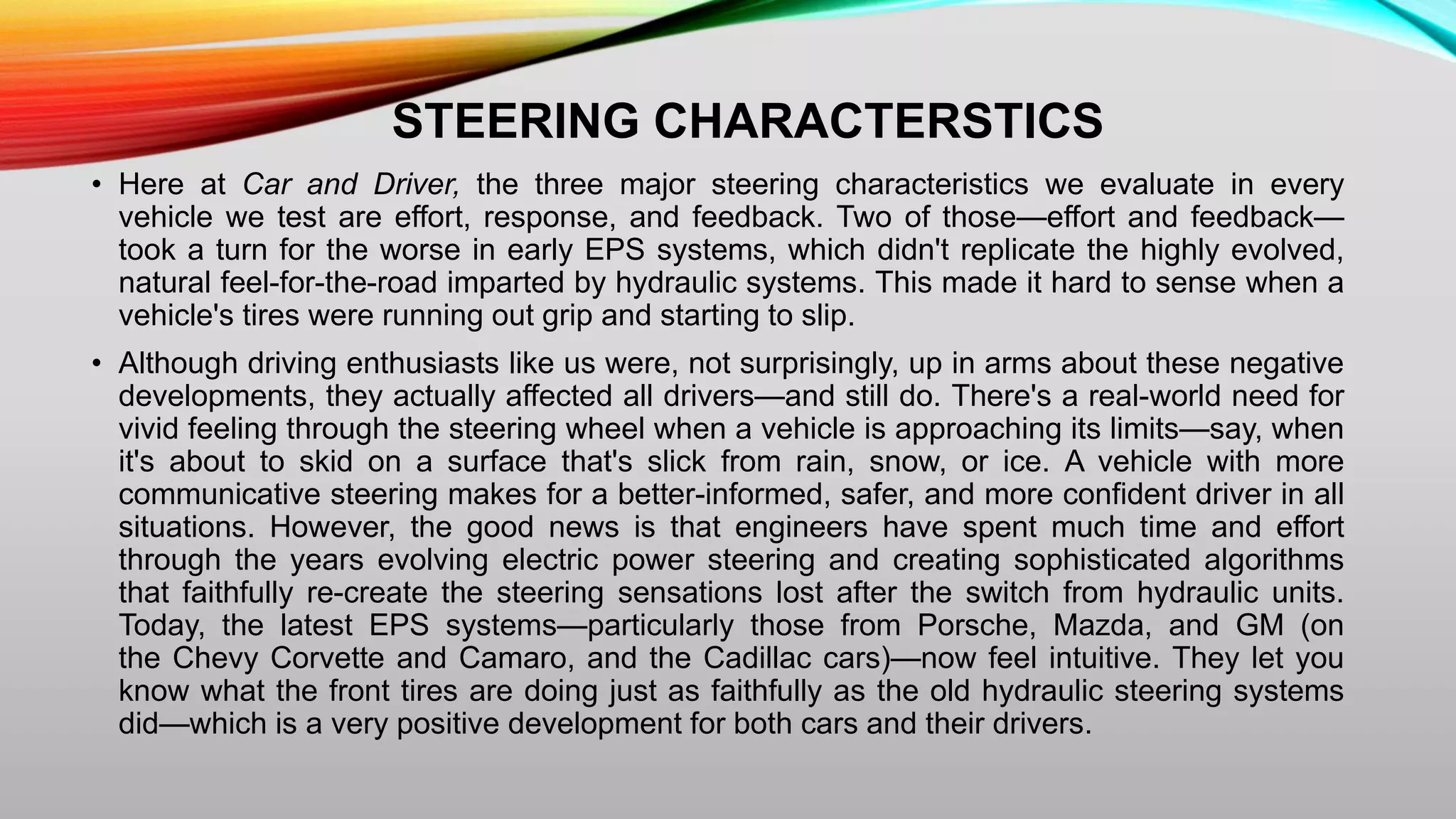 Power steering system | PPTX