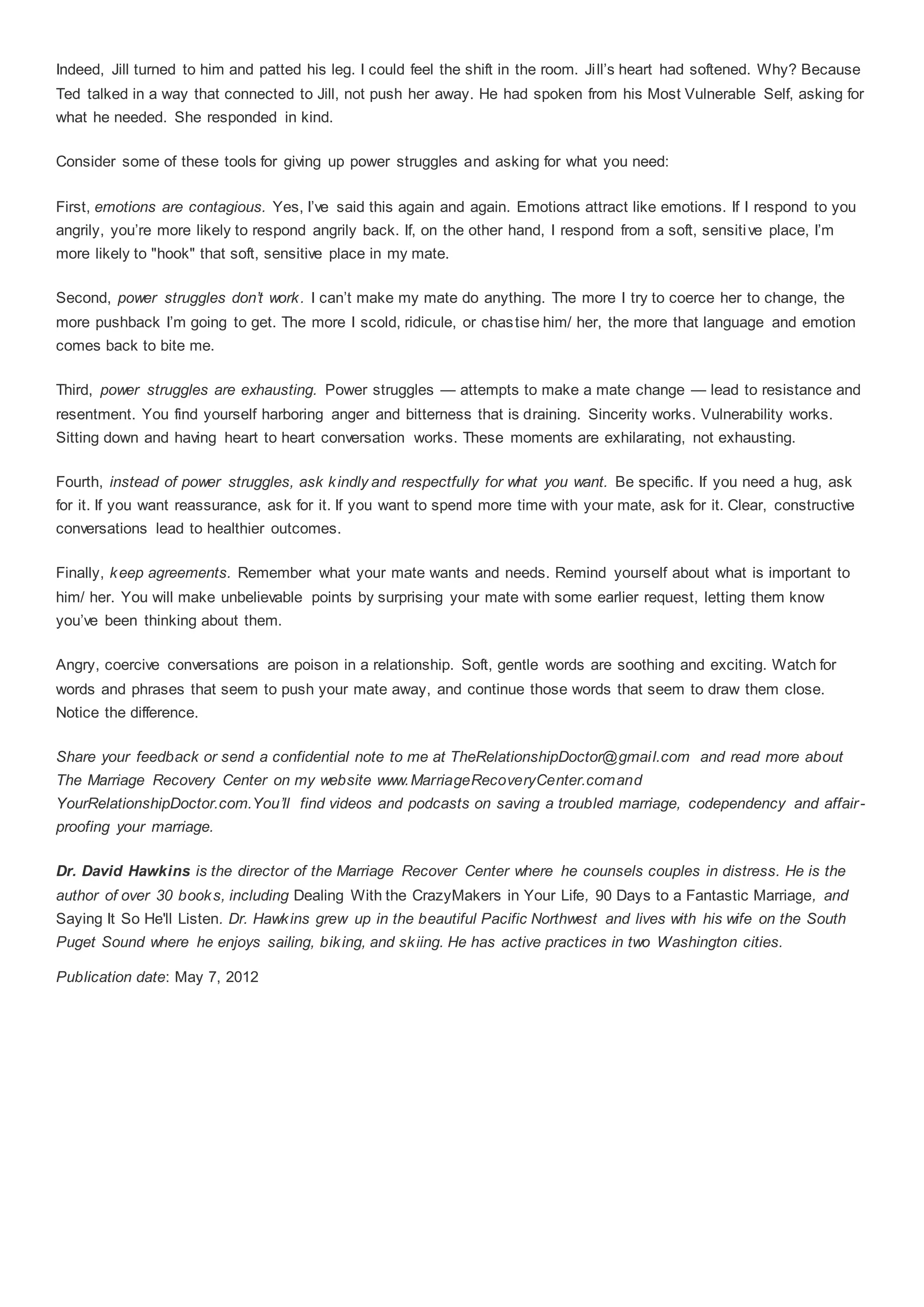 Power struggles are exhausting | DOCX