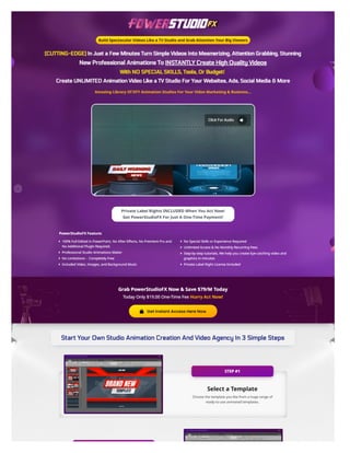 PowerStudioFX Review: The World’s First Studio Animations Video Cretor ...