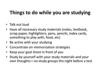 Power studying and note cards (2) | PPTX