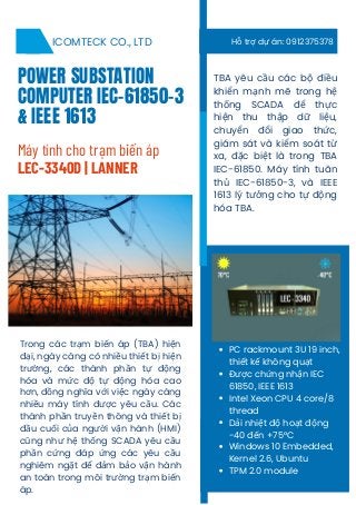 Máy tính công nghiệp cho trạm biến áp LEC-3340D | Power Substation Computer IEC-61850-3 & IEEE ...