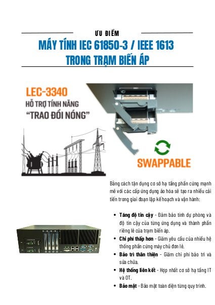 Máy tính công nghiệp cho trạm biến áp LEC-3340D | Power Substation Computer IEC-61850-3 & IEEE ...