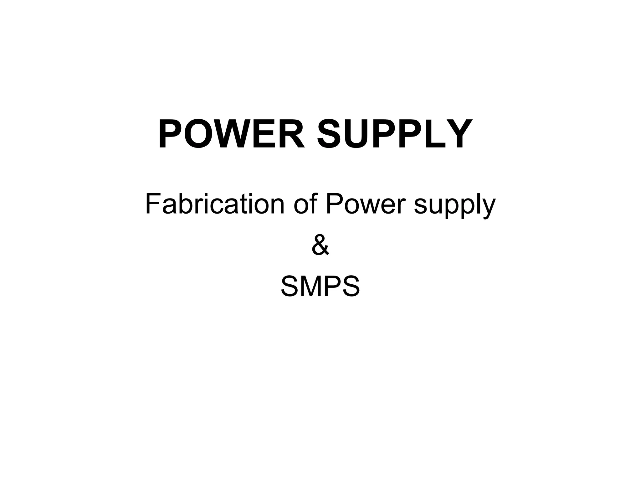 Power supply | PPT