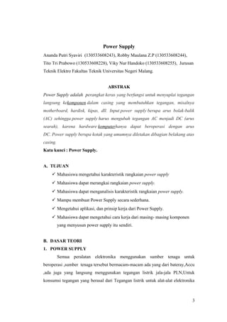 Power supply | DOC