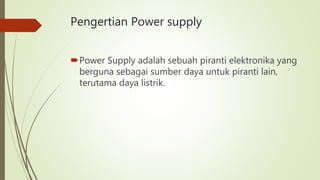 Power supply | PPTX