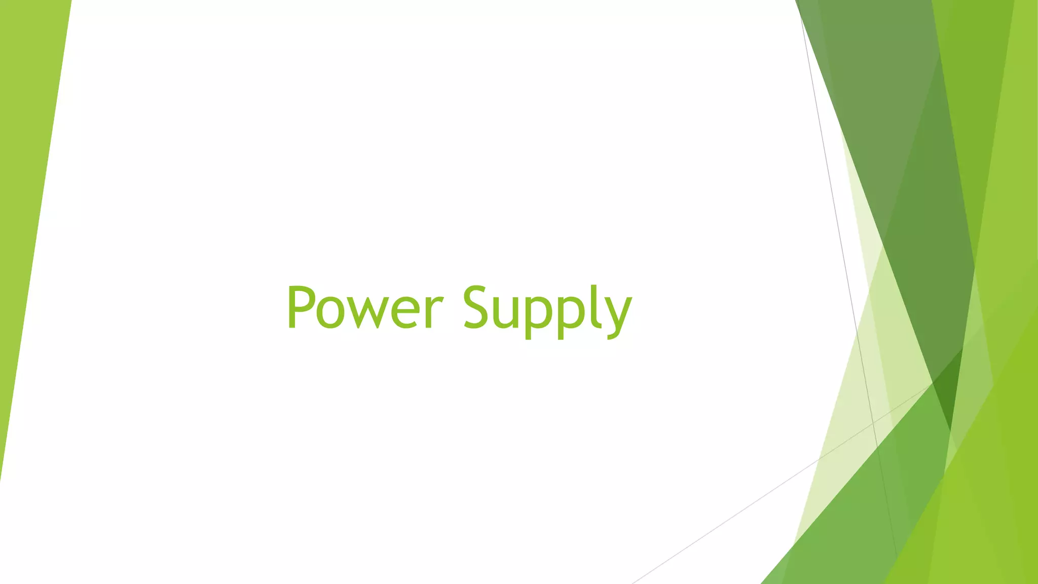 Power supply | PPTX