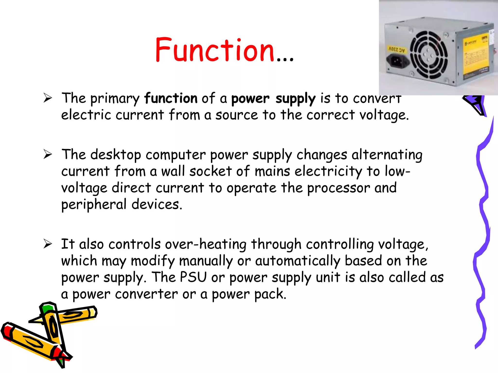Power supply and connectors | PPT