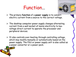 Power supply and connectors | PPT
