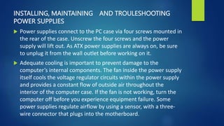 COMPUTER HARDWARE: POWER SUPPLY & CASES.pptx