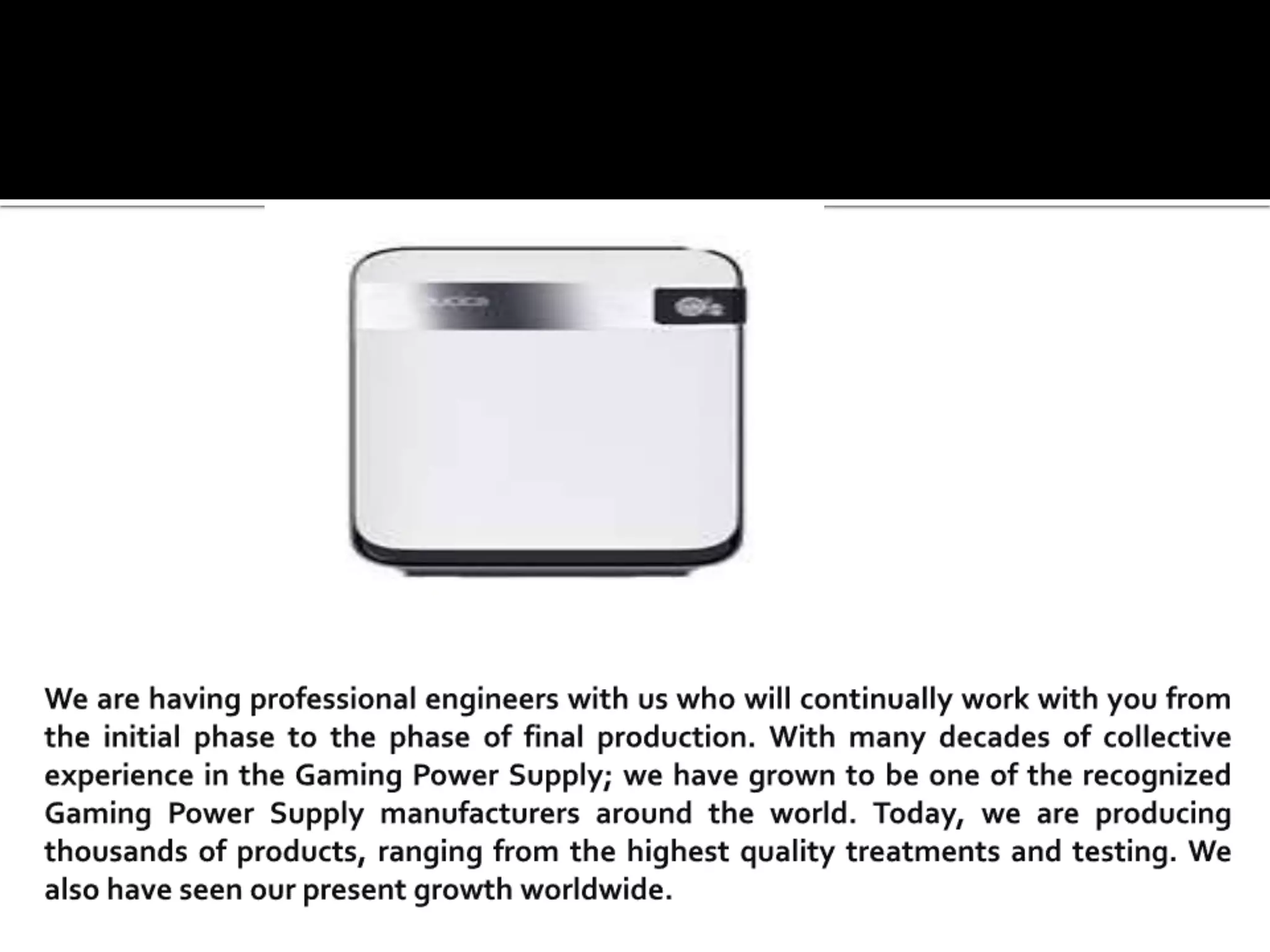 Power supply manufacturer | PPTX | Technology & Computing