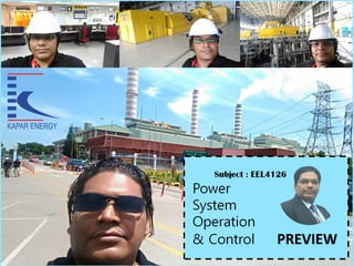 EEL4126 Power System Operation & Control | PDF