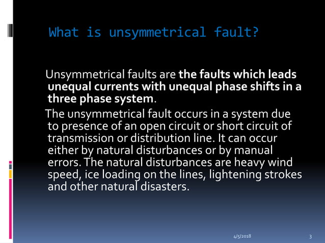 Unsymmetrical fault analysis | PPTX