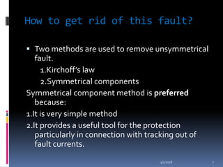 Unsymmetrical fault analysis | PPTX