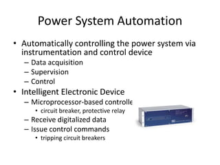 Power system automation | PPTX