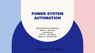Power System Automation.pptx , ELECTRICAL ENGINEERING | PPTX