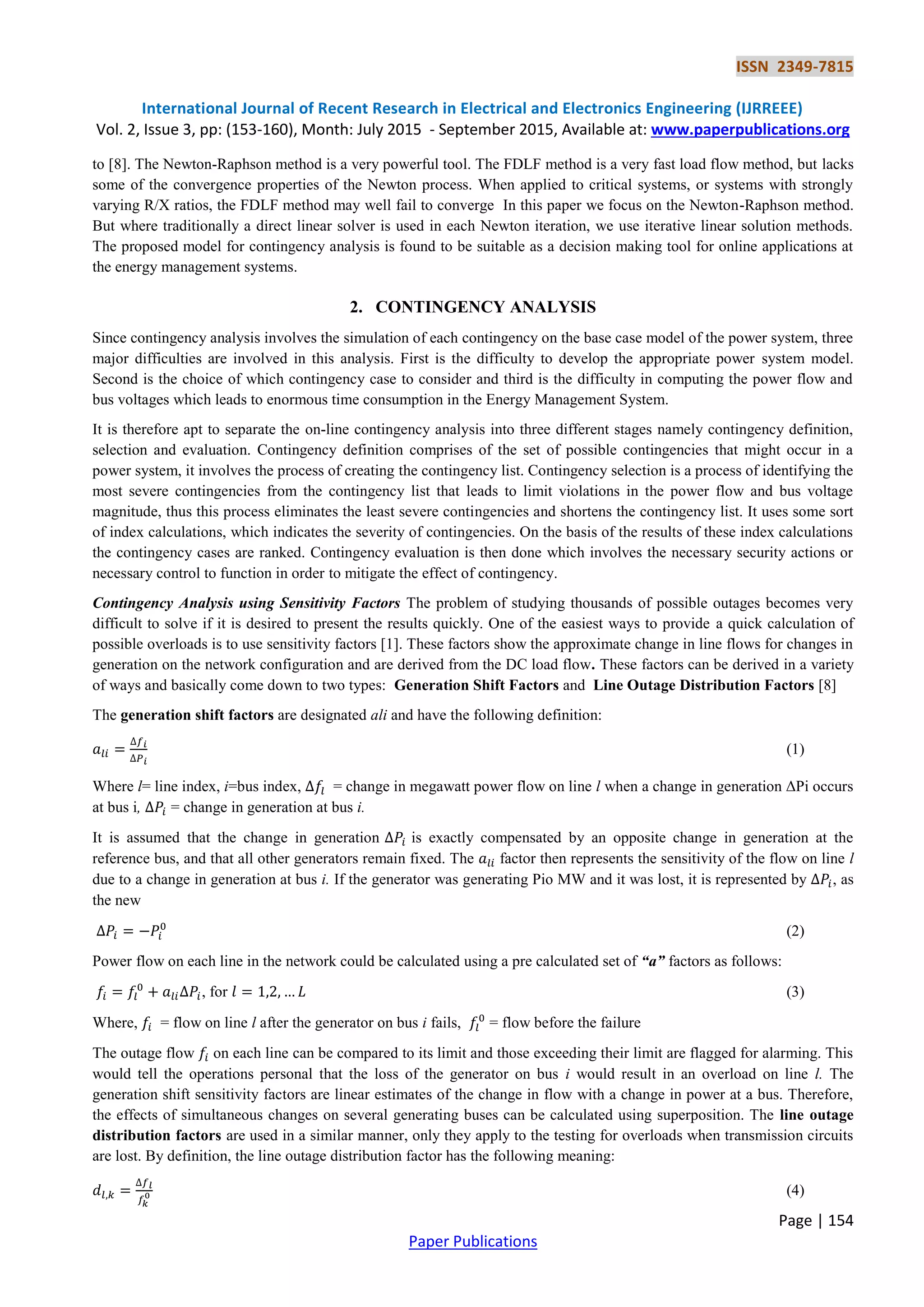 Power System Contingency Ranking Using Fast Decoupled Load Flow Method | PDF