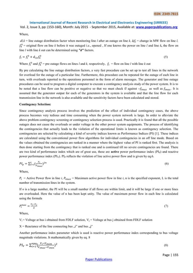 Power System Contingency Ranking Using Fast Decoupled Load Flow Method | PDF