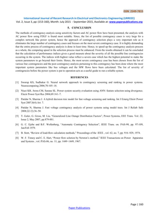 Power System Contingency Ranking Using Fast Decoupled Load Flow Method ...