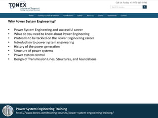 Power System Engineering Training | PPTX | Civil Engineering Industry ...