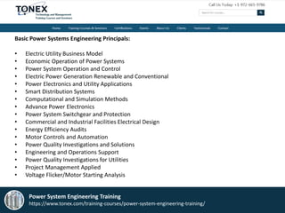 Power System Engineering Training | PPTX | Civil Engineering Industry | Industries