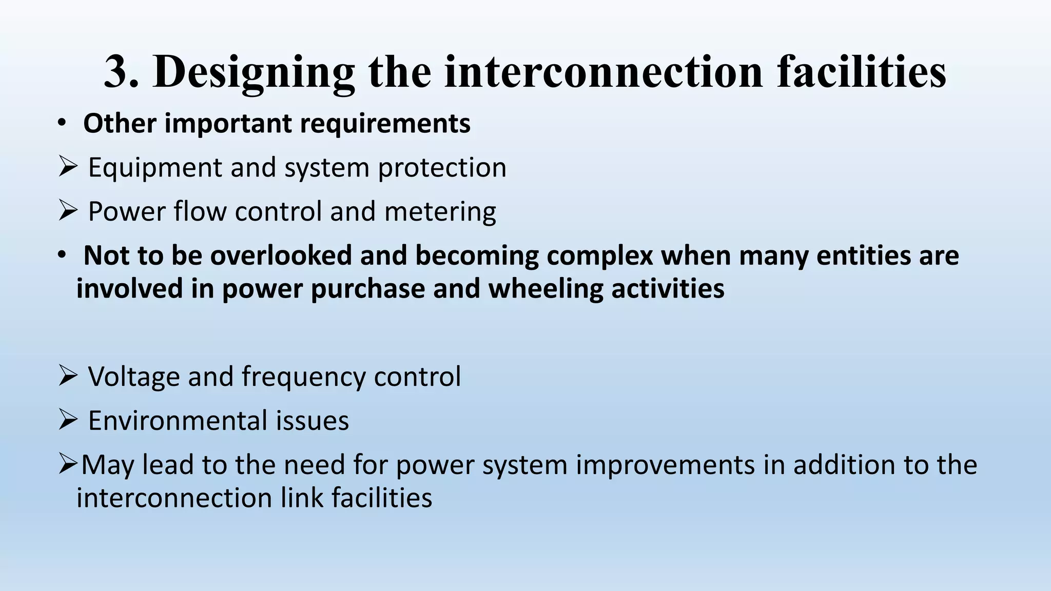 Power system interconnection presentation | PPTX