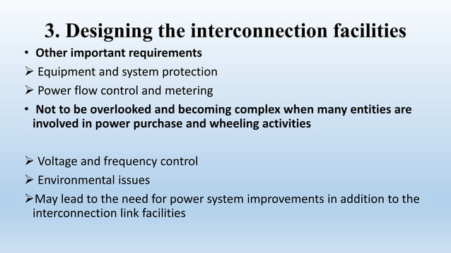 Power system interconnection presentation | PPTX