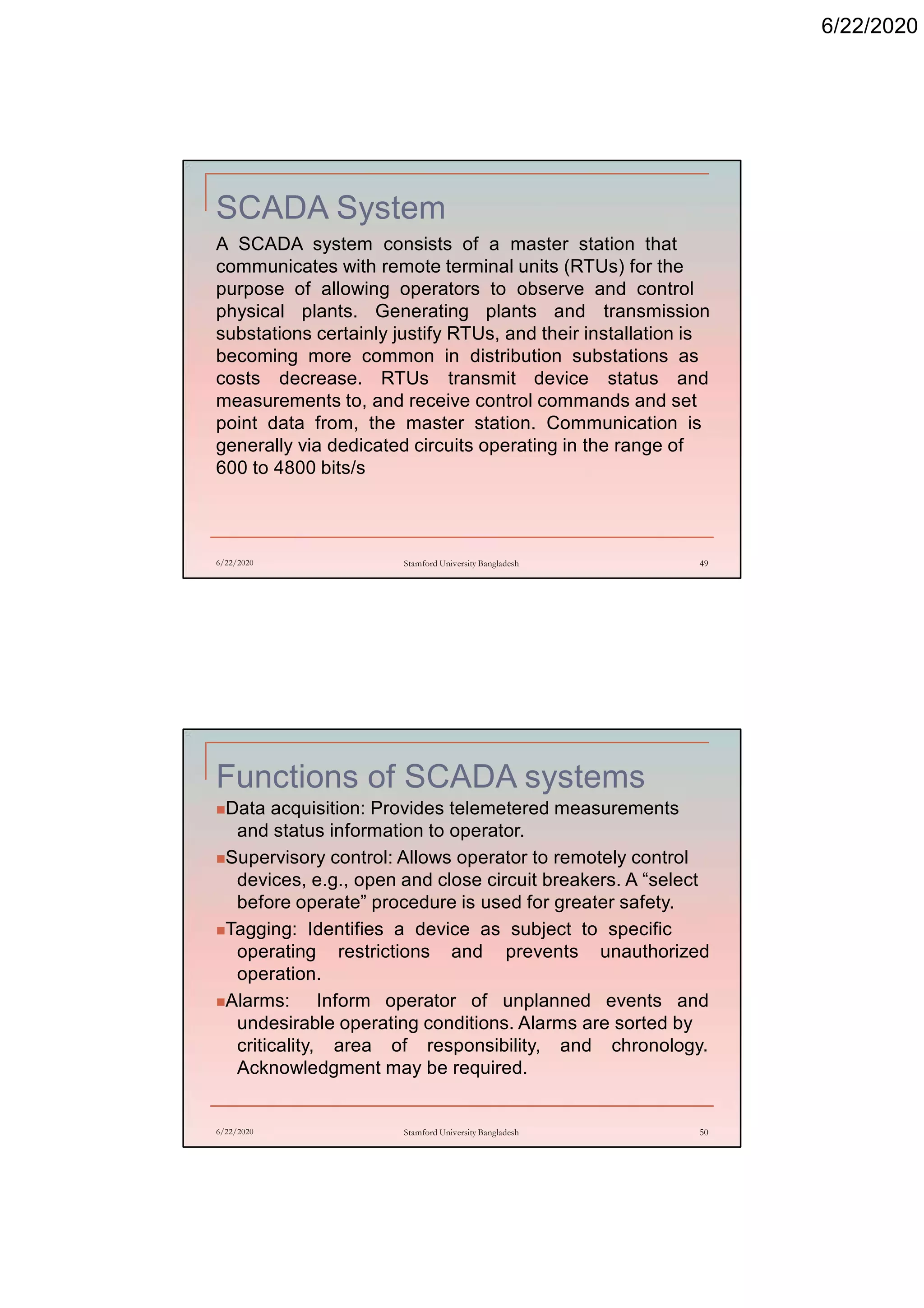 Power system operation & control( Switching & Controlling System) | PPTX