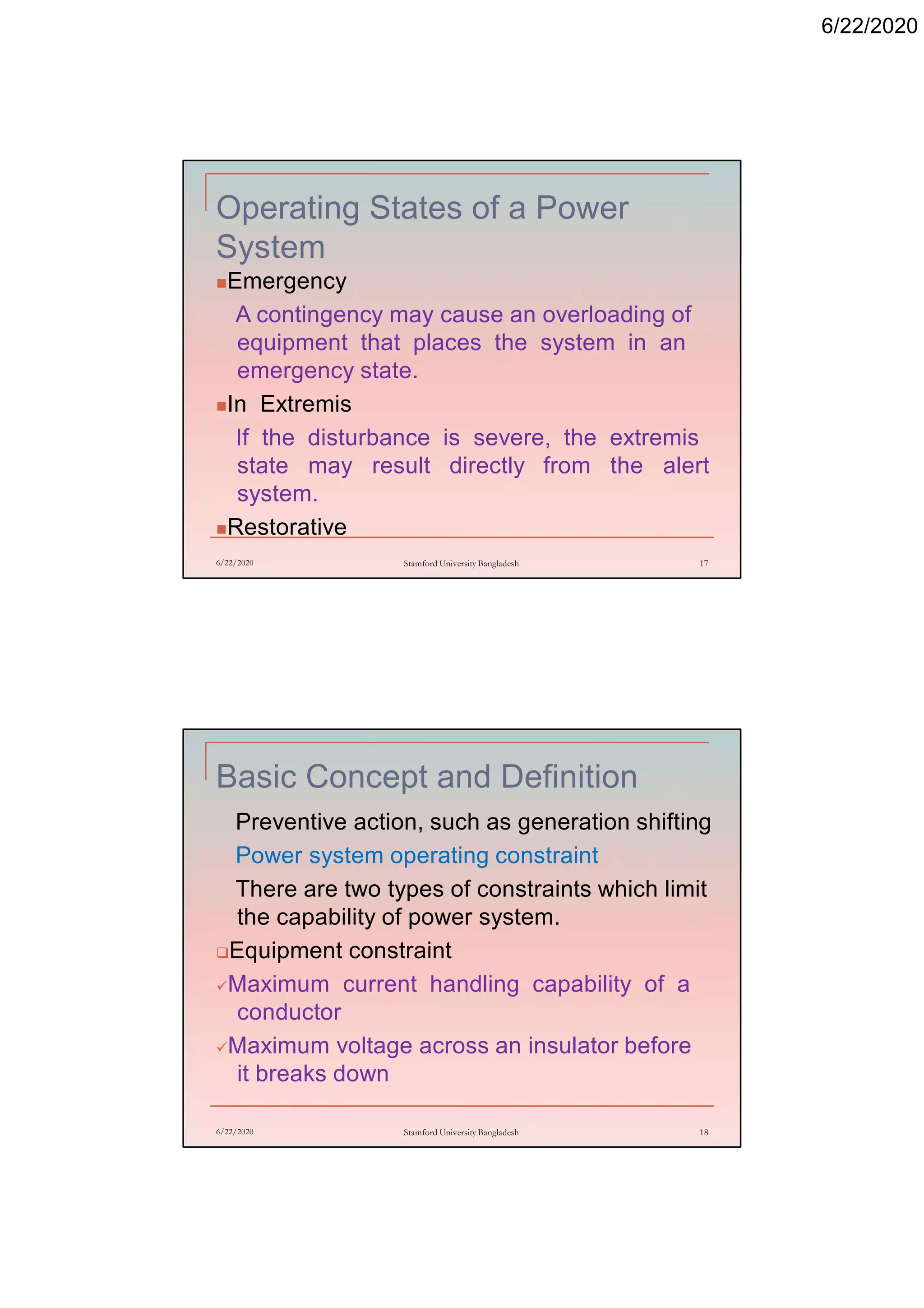 Power system operation & control( Switching & Controlling System) | PPTX