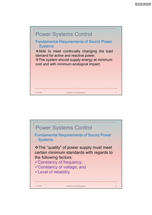 Power system operation & control( Switching & Controlling System) | PPTX