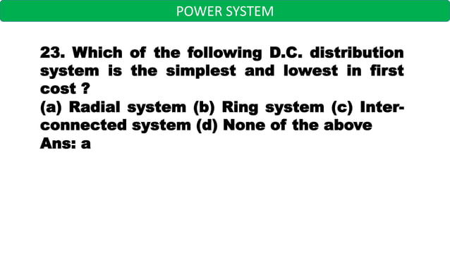 QUESTION ANSWER ,MCQ OF POWER SYSTEM,RRB,SSE,PSC,AE,JE,Power system ...