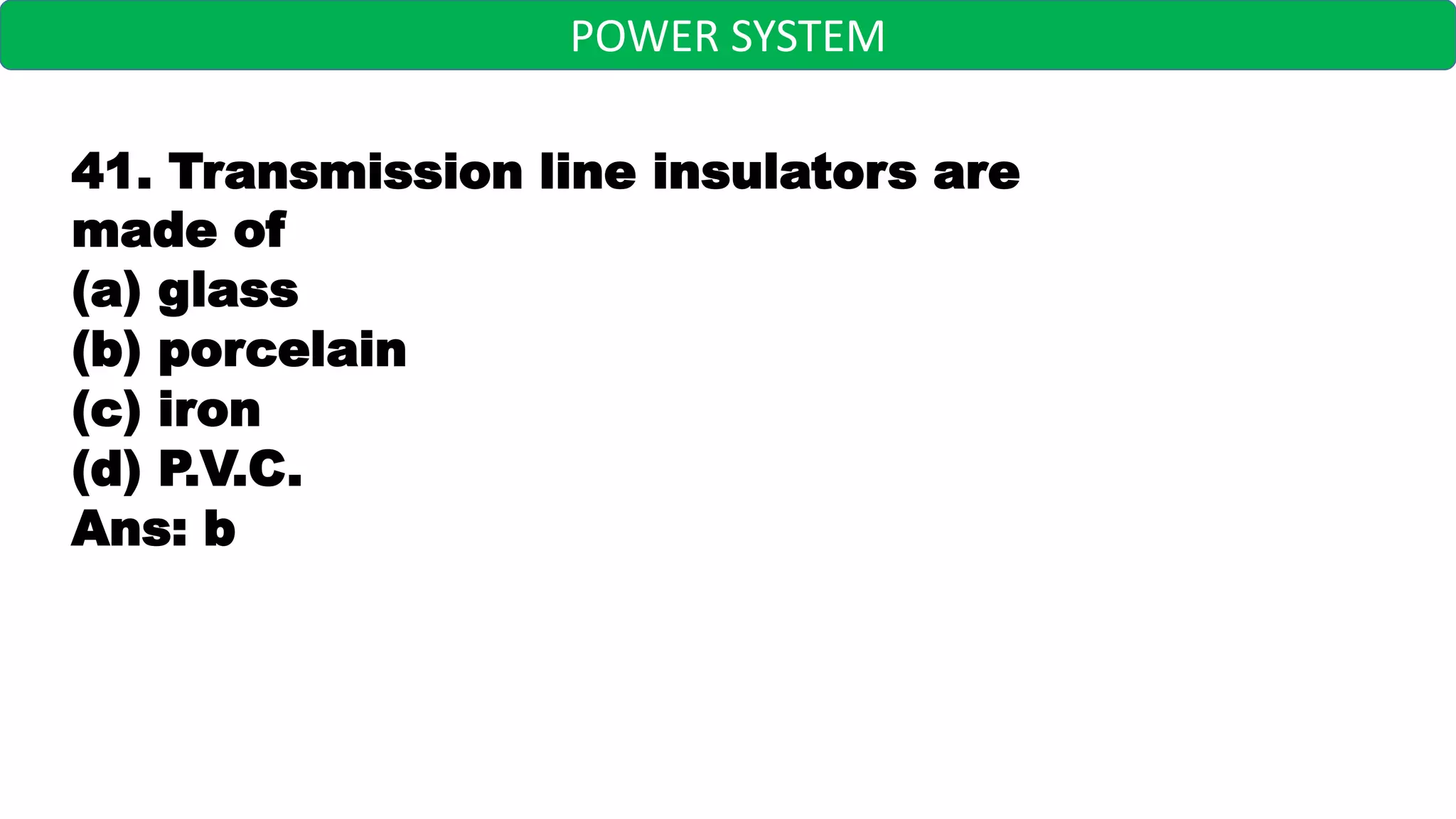 QUESTION ANSWER ,MCQ OF POWER SYSTEM,RRB,SSE,PSC,AE,JE,Power system ...