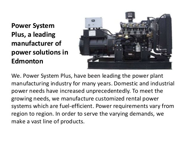 Leading Manufacturer of Power Solutions in Edmonton