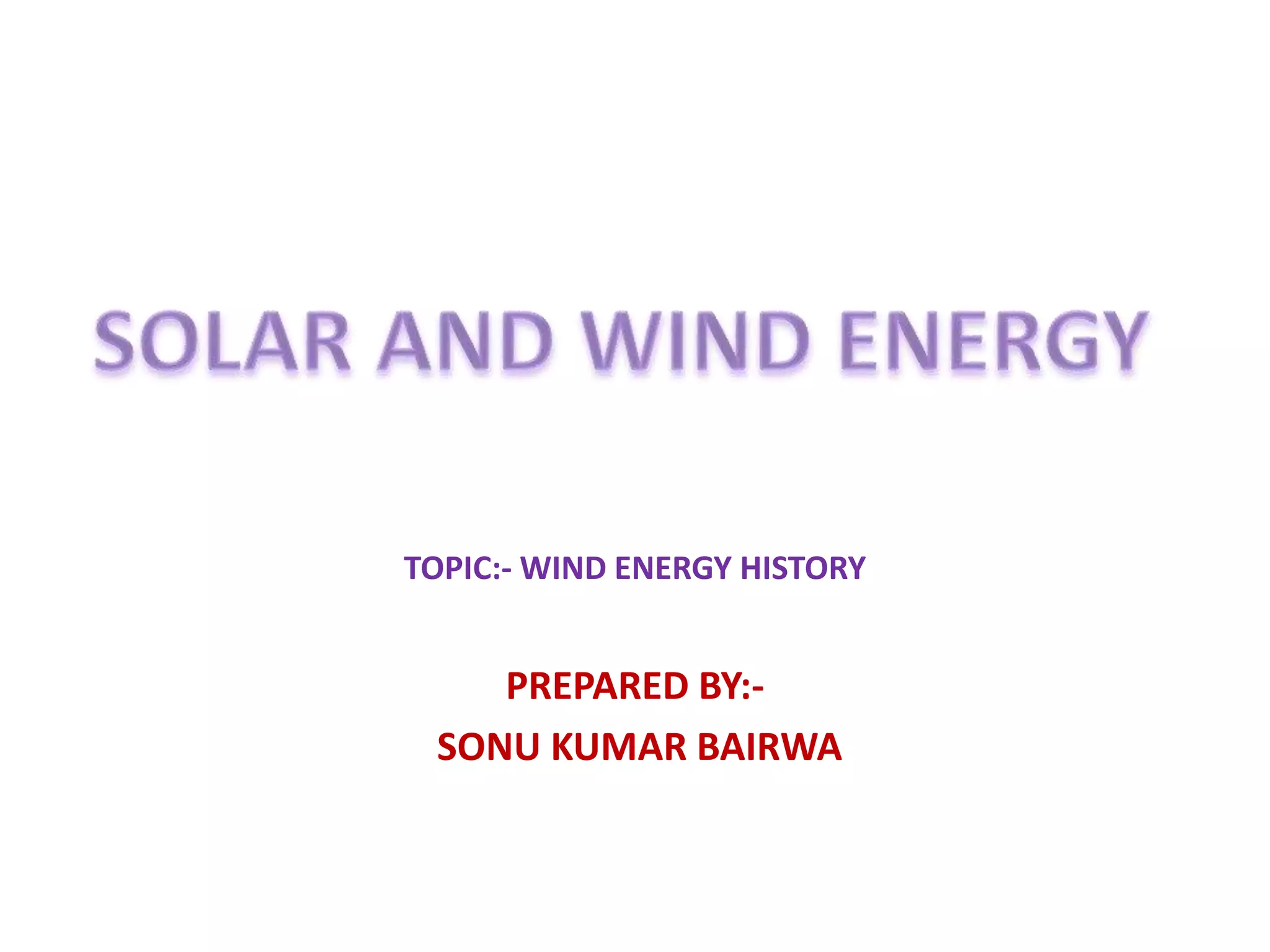 solar and wind energy | PPTX