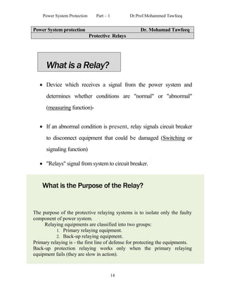 Power system protection_lecture_notes | PDF