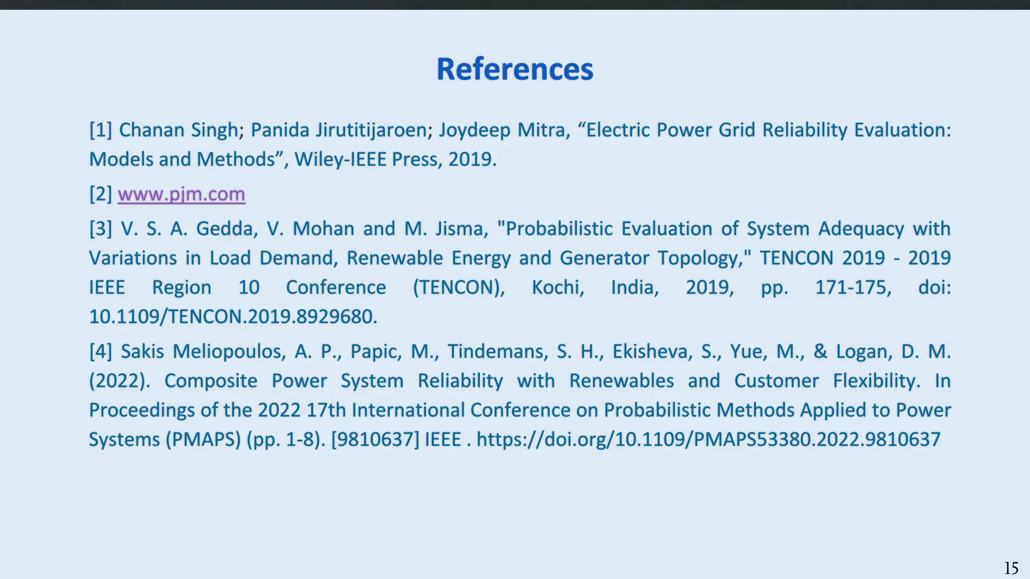 Power System Reliability Assessment Measures Pdf