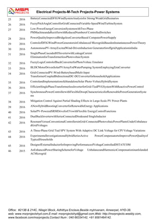 ieee Power systems projects 2017-18--9581464142 | PDF