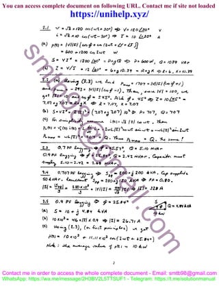 Solutions for Problems: Power Systems Analysis (2nd Edition) by Bergen and Vittal | PDF