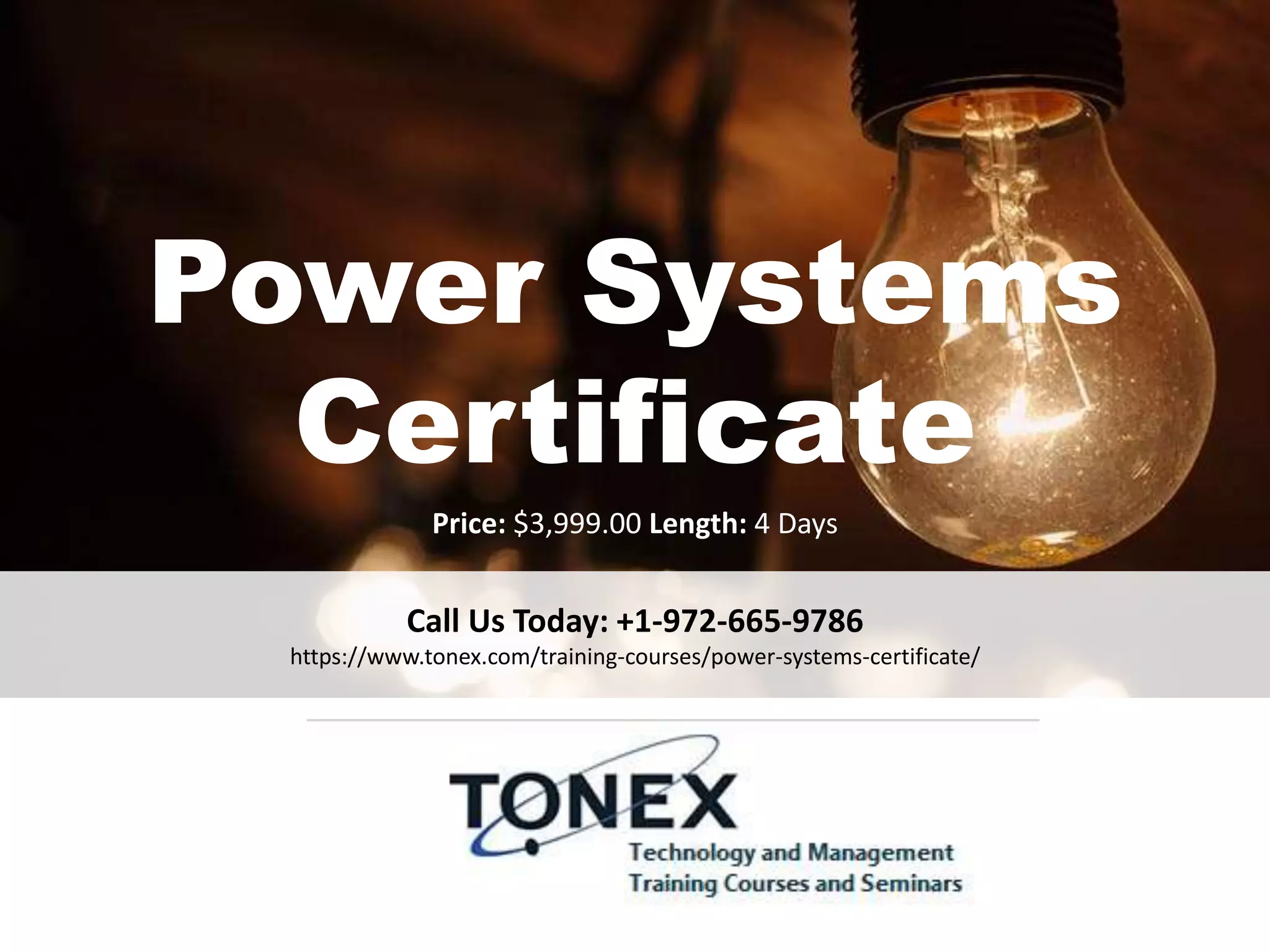 Power Systems Certificate | PPTX