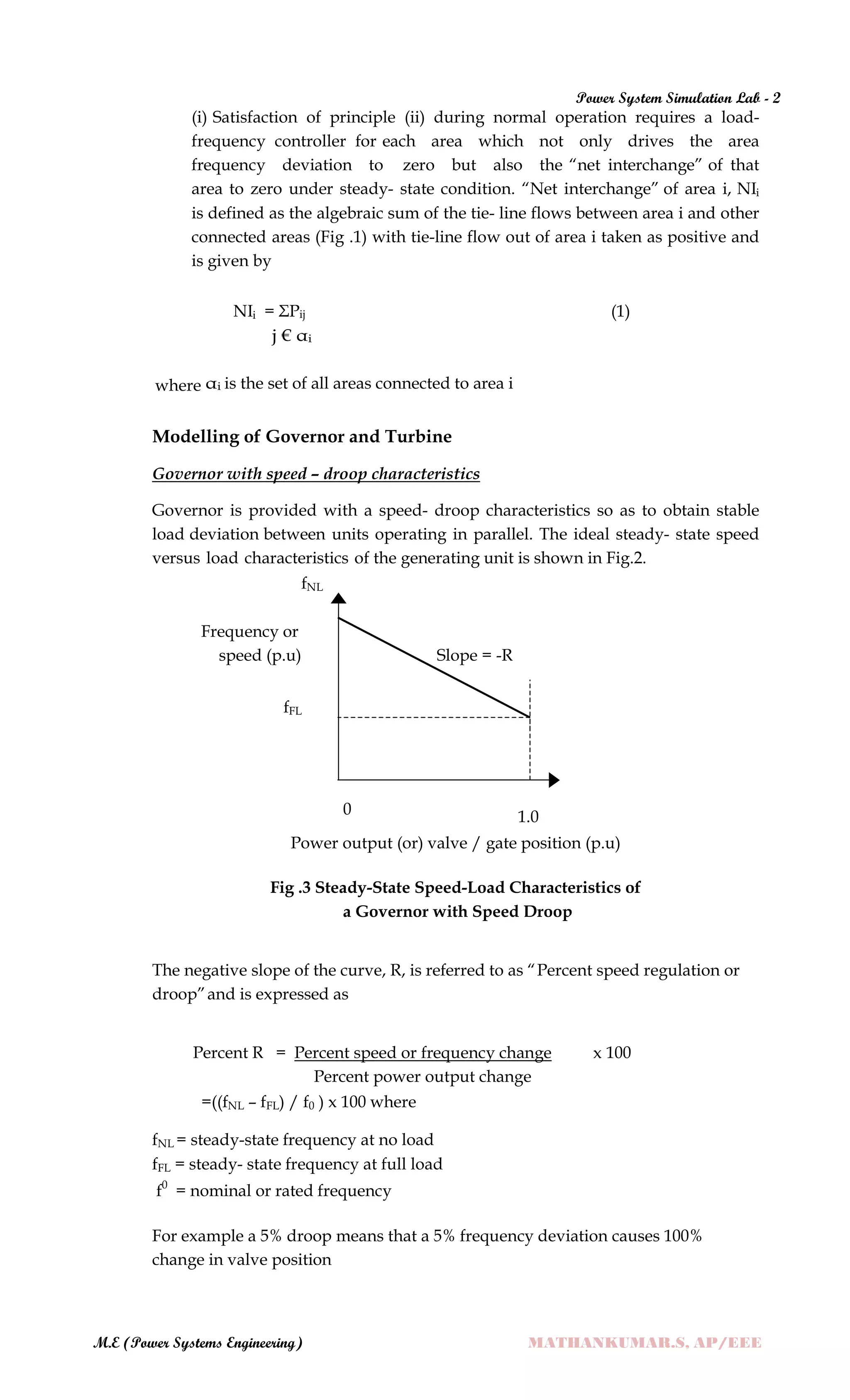 POWER SYSTEM SIMULATION - 2 LAB MANUAL (ELECTRICAL ENGINEERING - POWER ...