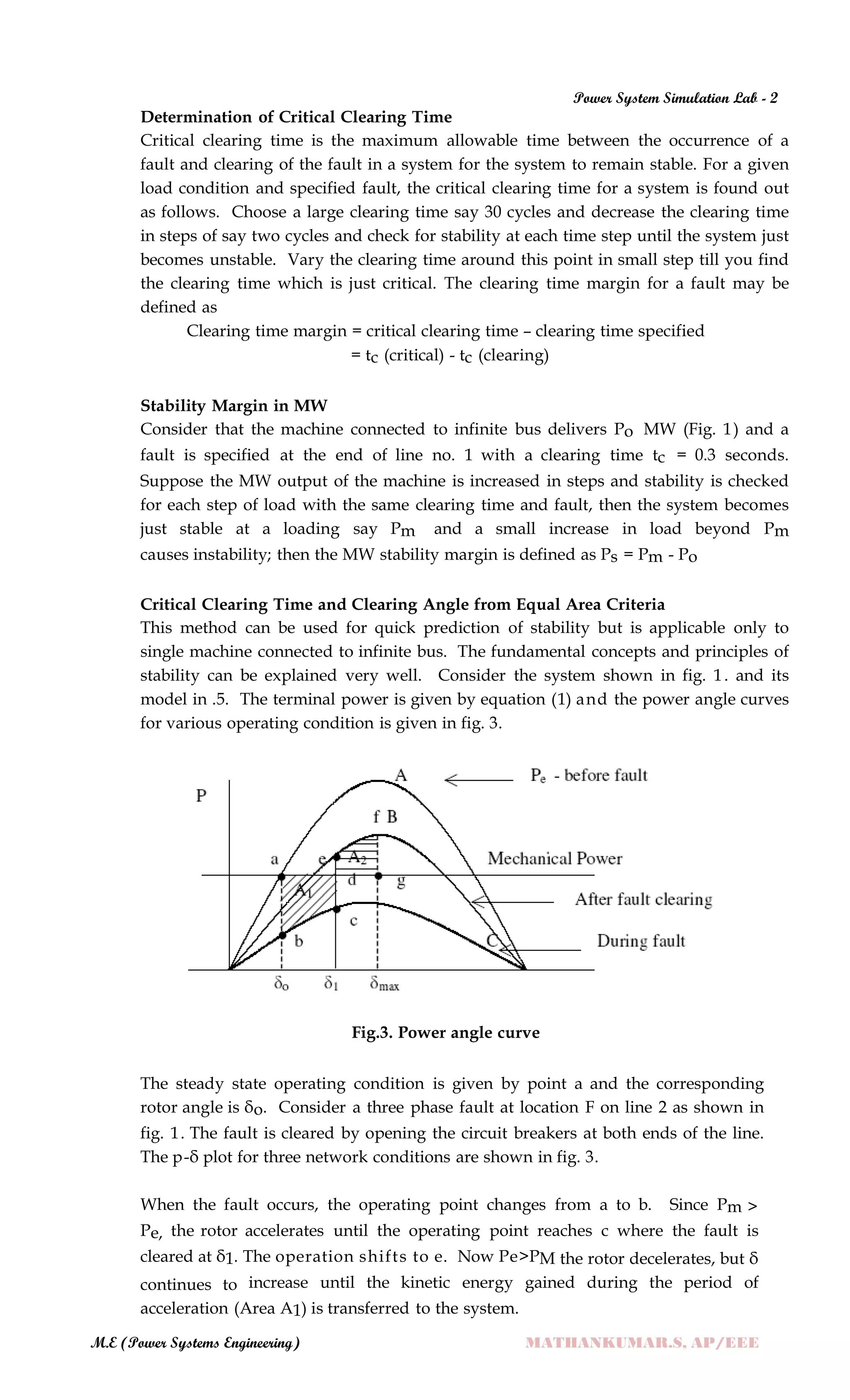 POWER SYSTEM SIMULATION - 2 LAB MANUAL (ELECTRICAL ENGINEERING - POWER ...