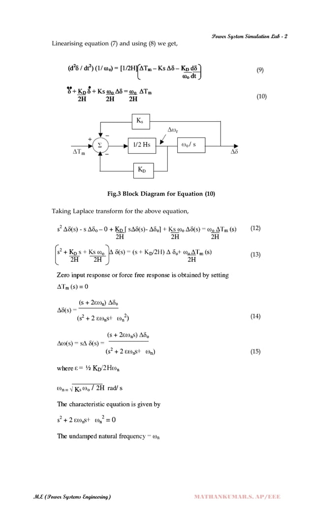 POWER SYSTEM SIMULATION - 2 LAB MANUAL (ELECTRICAL ENGINEERING - POWER ...
