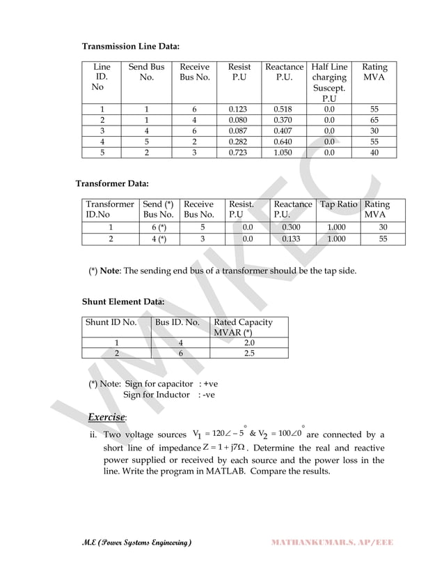 POWER SYSTEM SIMULATION LAB-1 MANUAL (ELECTRICAL - POWER SYSTEM ...