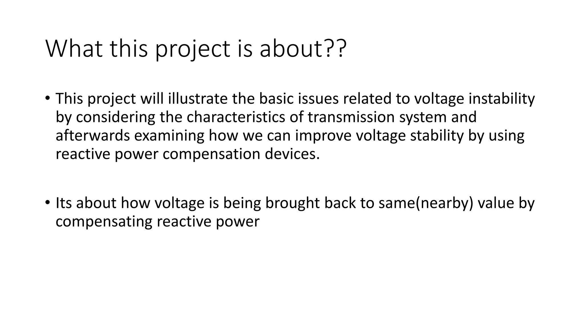 voltage stability | PPTX