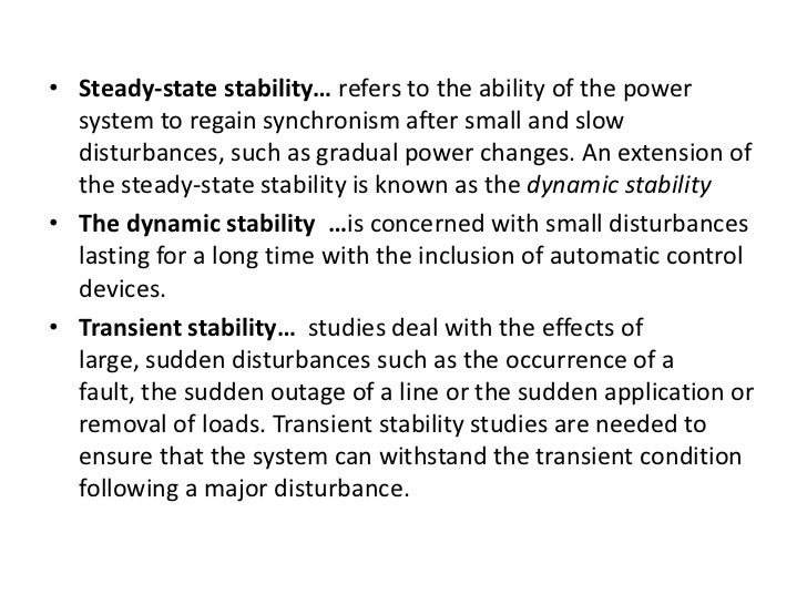 Power system stability Power system stability