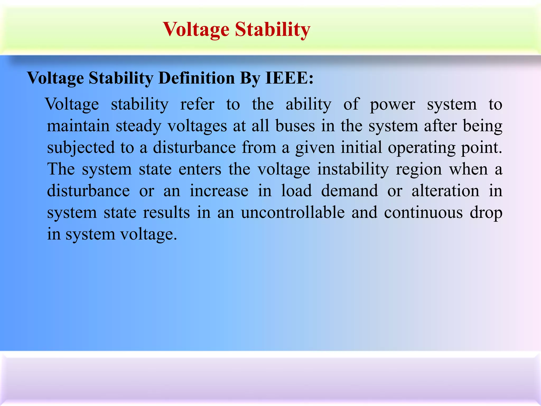 Power system stability | PPTX